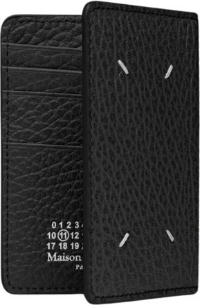Maison Margiela Homme, Accessoires, Noir, Taille: ONE Size Porte-cartes Four Stitches