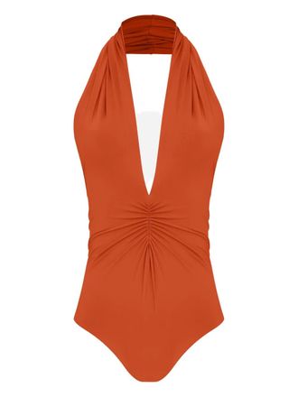 Lygia & Nanny Isatou Neckholder-Badeanzug - Orange