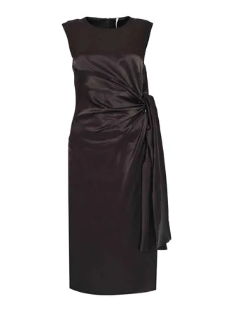 Liviana Conti Robe Au Genou - Marron Fonc&eacute;