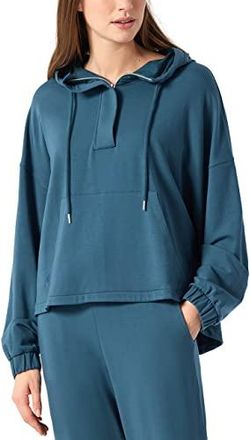 Schiesser Langarmshirt Haut de Pijama, Noir, 42 Femme