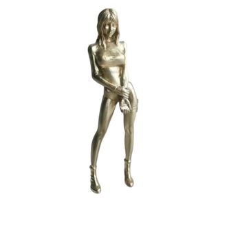 Generic Sexy Bikini-Statue aus Messing, stehende Haltung, sch&ouml;ne weibliche Statue, Metallfiguren, K&ouml;rperkunst, Handwerk, Schreibtisch-Ornamente, Zuhause, Auto
