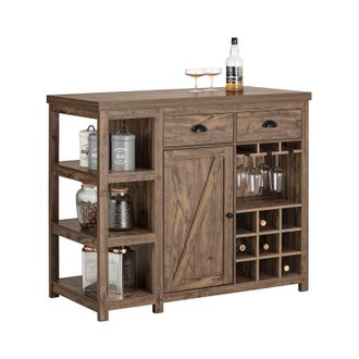 SoBuy SVW20-N K&uuml;cheninsel freistehend K&uuml;chenschrank Highborad Kommode Schrank Sideboard Bartisch Esstisch Buffet Vintage Industrie-Design BHT ca: 110x95x55c