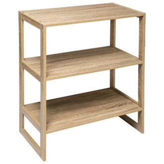 PEGANE Pegane - tag&egrave;re avec 3 niveaux en bois coloris naturel - Longueur 69 x Profondeur 33 x Hauteur 84 cm