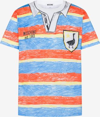 Moschino T-shirt en jersey de coton biologique imprimé - Multicoloured
