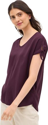 Cecil Damen 3412064 Blusenshirt in Unifarbe, Mulberry red, XX-Large