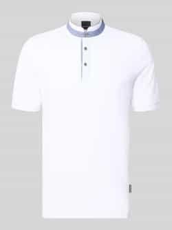 Bugatti Slim Fit Poloshirt mit Stehkragen