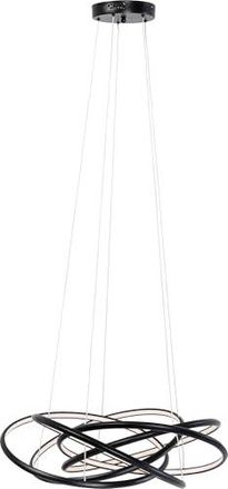 Kare Design Design H&auml;ngeleuchte Saturn, Schwarz, 72 cm Durchmesser, minimalistisch, h&ouml;henverstellbar, Lampen, Wohnzimmerlampe, Esszimmerlampe, Leuchtmittel inklus