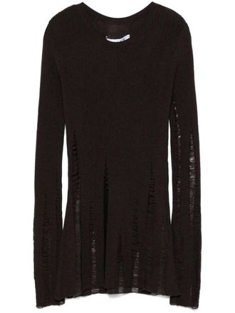 Almaz haut à effet usé - Marron