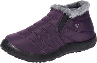 Generic Chaussures en Coton pour Hommes Femmes Chaussures en Peluche Chaudes Antid&eacute;rapantes Imperm&eacute;ables Bottes de Neige dInt&eacute;rieur dExt&eacute;rieur Violet 41 EU