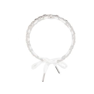 Shushu/Tong X Yvmin Bow-detail Lace-trim Necklace