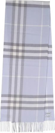 Burberry T&uuml;cher & Schals - Check Scarf In Blue Cashmere, All-Over Check P - Gr. unisize - in Grau - f&uuml;r Damen