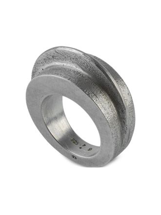 Parts Of Four Foldform Crescent Ring - Silber