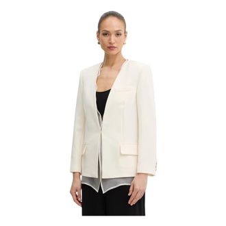 Simona Corsellini Gerader Blazer - - Jackets - Damen - Beige - M