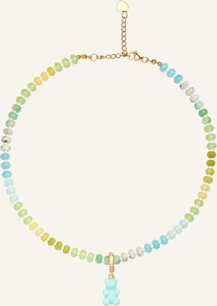 Crystal Haze Crystal Haze Halsketten Tropical Nostalgia Bear Necklace Blue By Glambou gold