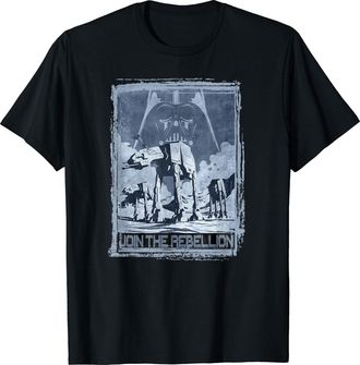 Star Wars AT-AT Join The Rebellion Text Poster T-Shirt
