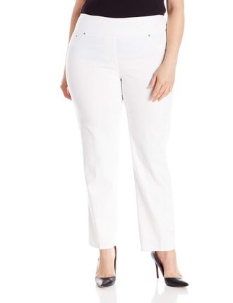 Ruby Rd. Damen Plus-Size Pull-on Extra Strech Denim Jeans, Weiß, 48