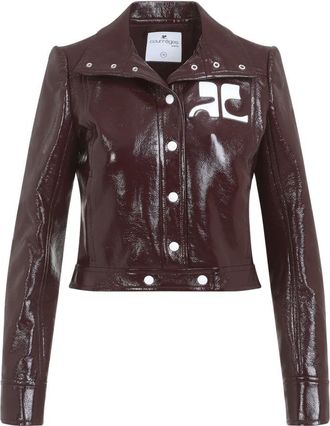 Courr&egrave;ges Rote Vinyljacke Damenmode - - Jackets - Damen - Braun - XL