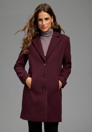 Laura Scott Kurzmantel LAURA SCOTT, Damen, Gr. 34, bordeaux, Web, Obermaterial: 100% Polyester. Futter: 100% Polyester, unifarben, normal extrakurz, ohne Ausschni