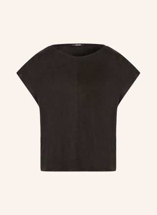 OPUS T-Shirt Sutol Aus Leinen schwarz