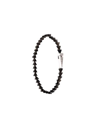 Nikos Koulis bracelet en or noir et diamants 0.17ct - Métallisé