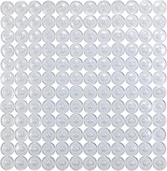 WENKO Tapis de douche Belem, tapis de douche antidérapant avec ventouses, fond de douche disposés géométriquement pour tous les bacs de douche courants, en 