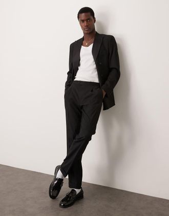 Mango Pantalon densemble coupe ajustée - Noir