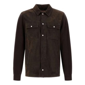 Herno Strick Baumwolle Kaschmir Hemd mit Taschen - - Jackets - Herren - Braun - XL