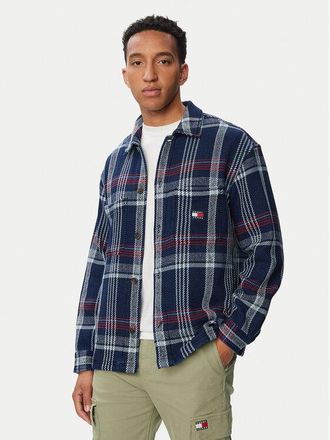 Tommy Jeans Hemd Check DM0DM23135 Dunkelblau Regular Fit