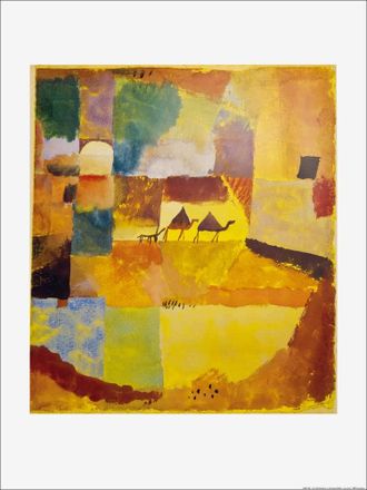 1art1 Paul Klee Poster Zwei Kamele Und EIN Esel, 1919 Kunstdruck Bild 80x60 cm