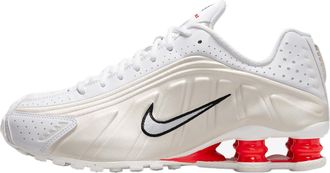 Nike Damen Shox R4 Sneaker, White White Phantom Picante Red, 38 EU