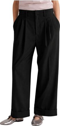 Meimeij Femme, Pantalons, Noir, Taille: 36 FR M6Pu01 Wide Pantalons