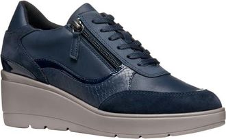 Geox Femme D Ilde Basket, Bleu, 36 EU