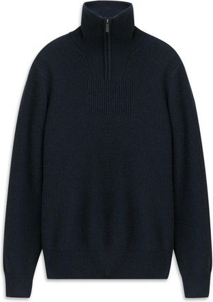 Bugatti Homme, Pulls, Bleu, Taille: XL Pull en grosse maille avec fermeture &eacute;clair
