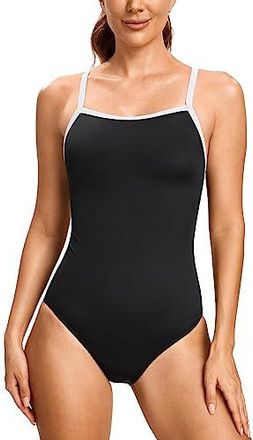 Syrokan Maillot de Bain Femme 1 Pieces Gainant Ventre Plat Sport Dos Nageur Natation Mince Bretelles Multicolore 5 38