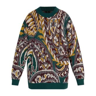 Etro Gemusterter Pullover mit Rundhalsausschnitt - - Knitwear - Damen - Mehrfarbig - XS