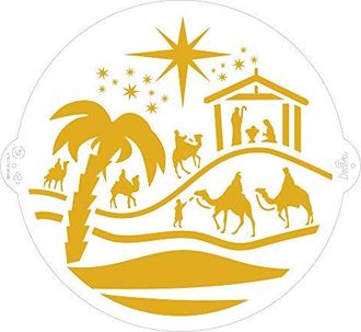 Decora 9270977 Schablone Geburt Ø 25 cm, Plastic