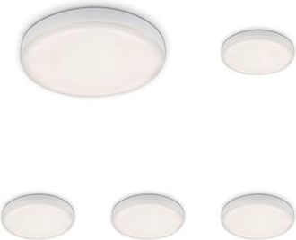 Briloner Leuchten - LED Einbaulampe Badezimmer rahmenlos, LED Einbaustrahler Bad, Einbauspot IP44, neutralwei&szlig;e Farbtemperatur, 6W, 700 lm, 100 mm, wei&szlig;, 7062-