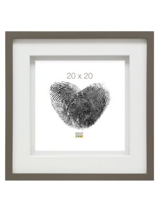 Deknudt Frames Deknut Bilderrahmen 20x20 Holz Taupe Bilderrahmen Taupe mit doppeltem Pptt mit extra Zwischenraum