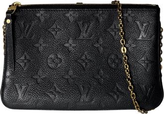 Louis Vuitton Hobo Bags - Louis Vuitton Pochette Double Zip Monogram Emprein - Gr. unisize - in Schwarz - f&uuml;r Damen