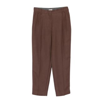 Brunello Cucinelli Bundfaltenhose - - Trousers - Damen - Braun - S
