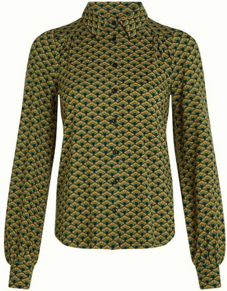 King Louie Femme, Blouses et Chemises, Vert, Taille: 40 FR Carina Blouse Frio