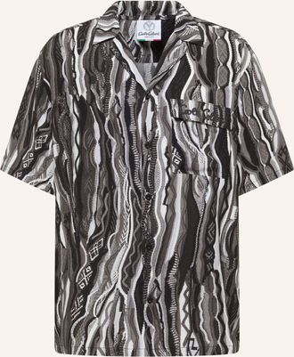 Carlo Colucci Carlo Colucci Carlo Colucci Hemd - Signature Knit Print Federa schwarz
