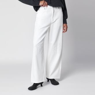 Loewe White baggy jeans in cotton denim