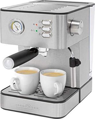 Profi Cook Espressoautomat | Espressomaschine | Kaffee | 20 Bar | Edelstahlgehäuse | Wassertank 1,8 Liter (abnehmbar) | Edelstahldampfdüse mit Aufschäumfunktion 