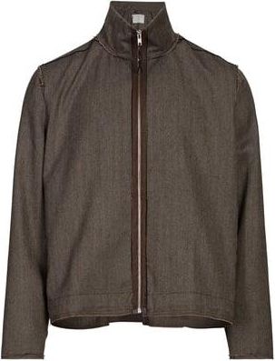 Camiel Fortgens Veste effiloch&eacute;e &agrave; col montant en laine vierge