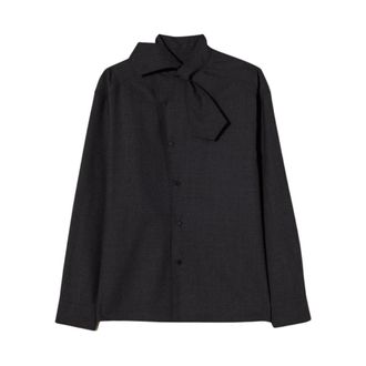 Plan C Schal-Kragen-Hemd - - Blouses & Shirts - Damen - Grau - S
