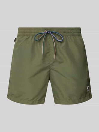 Paul Smith Badehose mit Label-Patch Modell ZEBRA