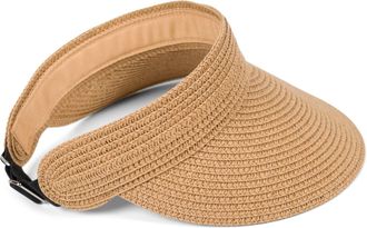styleBREAKER Cap Papierstroh Visor Cap Einfarbig