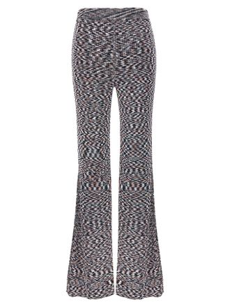 Missoni Patterned Viscose Blend Trousers - Black