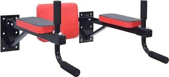 vidaXL Dip Station Schwarz, Rot 72.5 x 70 x 31 cm Vidaxl